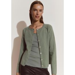 rosemunde Damen Strickjacke "LAICA", gr&uuml;n, Gr. XL, unifarben, Strick, Obermaterial: 70% Wolle, 30% Kaschmir, Strickjacken, Langarm, Kn&ouml;pfe als