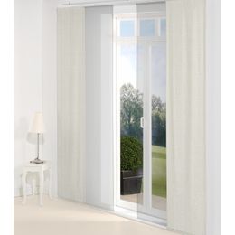 Schiebegardine WIRTH, B:60cm H:145cm, beige, Jacquard, Baumwolle, Polyester, Wohnzimmer, Gardinen, "Sepino"