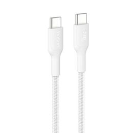 Belkin USB-C/USB-c Kabel 240W 1m geflochten, wei&szlig; CAB025hq1MWH