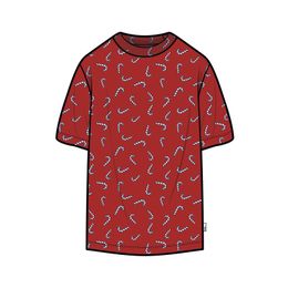 Only & Sons T-Shirt ONLY & SONS "ONSKLAUS REG SS TEE", Damen, Gr. M, adrenaline rush aop:candy cane, Jersey, Obermaterial: 100% Baumwolle, bedruckt, regular fit, Rundhals, Shirts T-Shirt