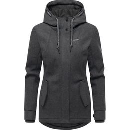 Ragwear Damen Winterjacke "Monadde Felt YOUMODO", grau, Basic, Gr. M, Obermaterial: 100% Polyester. Innenfutter: 100% Polyester. Wattierung: 100%
