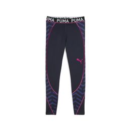 Leggings Puma "individualBLAZE Strong Fu&szlig;ballleggings Damen", Damen, Gr. M, Normalgr&ouml;&szlig;en, new navy ravish heat fire blau pink orange, Obermaterial: 85% Polyester, 15% Elasthan; Futter: 100% Polyester; Einsatz: 15% Elasthan, 85% Polyester, unifarben, eng, Hosen Leggings