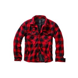 Anorak Brandit "Brandit Herren Lumberjacket", Herren, Gr. L, rot, schwarz, 100% Baumwolle, kariert, normal, amerikanischer Ausschnitt, Jacken