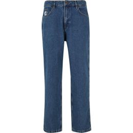 Karl Kani Herren Bequeme Jeans "Karl Kani Herren KK Small Signature Baggy Five Pocket Denim"schwarz indigo, Gr. 30, unifarben, 100% Baumwolle, Jeans