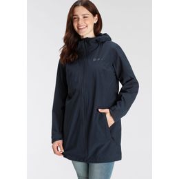 Jack Wolfskin Damen Funktionsparka "SOLAIA PARKA W", blau, Gr. 46, Obermaterial: 100% Polyester. Futter: 100% Polyester, Jacken, Wärmend, winddicht,
