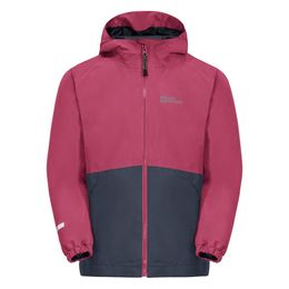 3-in-1-Funktionsjacke Jack Wolfskin "ICELAND 3IN1 JACKET K", Jungen, Gr. 152, schwarz, fuchsia, Außenjacke: OBERSTOFF 100% POLYESTER, FUTTER 100% POLYESTER Innenjacke: OBERSTOFF 100% POLYESTER FUTTER 100% POLYESTER, Jacken