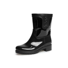 SOCCX Damen Gummistiefel, Gr. 37schwarz, Polyurethane, unifarben, Schuhe, mit Warmfutter
