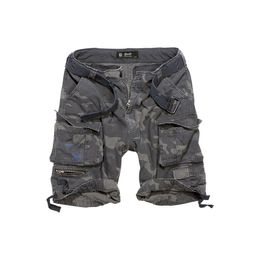 Cargoshorts Brandit "Brandit Herren Savage Vintage Cargo Shorts", Herren, Gr. 6XL, US-Größen, schwarzcamo, 100% Baumwolle, loose fit, Hosen