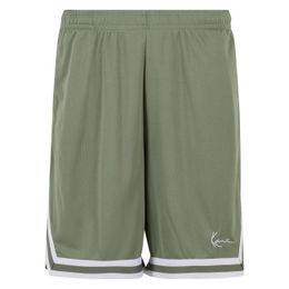Shorts Karl Kani "Karl Kani KM-PS011-101-11 Small Signature Mesh Shorts", Herren, Gr. S, US-Größen, grün, 100% Polyester, relaxed fit, Hosen Shorts