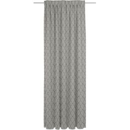 Vorhang Adam, B:142cm H:225cm, schwarz, Jacquard, Baumwolle, Wohnzimmer, Gardinen, "Indian Cortezada", aus 100% Bio-Baumwolle