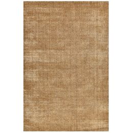 Teppich, B:90cm H:10mm L:160cmgoldfarben, Schurwolle, Viskose, Wolle, Wohnzimmer, Teppiche