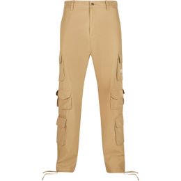 Karl Kani Herren Cargohose "Karl Kani Herren Retro Washed Cargo Pants", beige, Gr. L, unifarben, 100% Baumwolle, Hosen