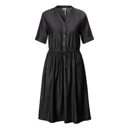 Ragwear Damen Sommerkleid "CASAREA DENIM", schwarz, Gr. XS, unifarben, Web, Obermaterial: 60% Baumwolle, 40% Viskose, Kleider, im Denim Look