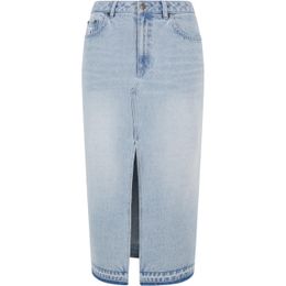 Karl Kani Damen Shirtkleid "Karl Kani Damen KW242-033-1 Karl Kani OG Long Denim Skirt"light blau, Gr. XS, unifarben, 100% Baumwolle, Kleider
