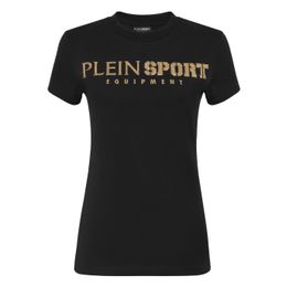Plein Sport Damen T-Shirt "T-Shirt", schwarz, Gr. XL, Obermaterial: 100% Baumwolle, Shirts