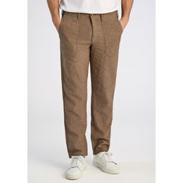 LINDBERGH Herren Leinenhose "LINDBERGH Leinenhose", grau, Gr. M, Obermaterial: 55% Baumwolle, 45% Leinen, Hosen