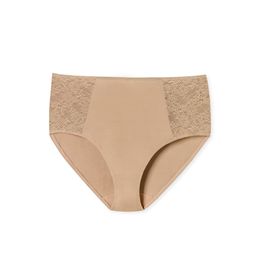 Schiesser Damen Midislip "Air", Gr. 36, beige, Microfaser, Obermaterial: 85% Polyamid, 15% Elasthan, unifarben, Unterhosen, mit transparenten