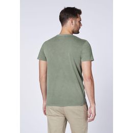 Chiemsee Herren T-Shirt, gr&uuml;n, Gr. S, unifarben, 100% Baumwolle, Shirts, - garment dyed