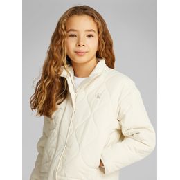 M&auml;dchen Steppjacke "QUILTED JACKET", beige, Gr. 6, Calvin Klein Jeans, unifarben, Web, Obermaterial: 100% Nylon. Futter: 100% Polyester. Wattierung: