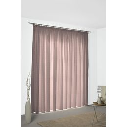 Vorhang WIRTH, B:132cm H:225cm, rot, Jacquard, Baumwolle, Polyester, Wohnzimmer, Gardinen, "Torbole"