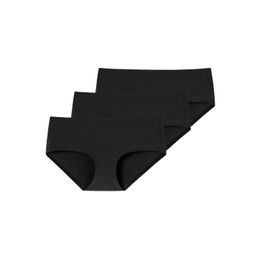 Schiesser Damen Panty "Panty 3er Pack", Gr. S, schwarz, Obermaterial: 50% Baumwolle CO. 40% Polyamid PA. 10% Elasthan EL., Unterhosen