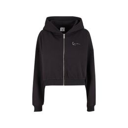 Karl Kani Damen Sweatjacke "Karl Kani Karl Kani Woven Signature Zip Hoodie"schwarz, Gr. L, 65% Baumwolle, 35% Elasthan, Sweatjacken