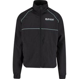 Trainingsjacke Karl Kani "Karl Kani Karl Kani Og Sport Trackjacket", Damen, Gr. S, schwarz, lightblau, 100% Polyester, mehrfarbig, normal, amerikanischer Ausschnitt, Jacken Trainingsjacke