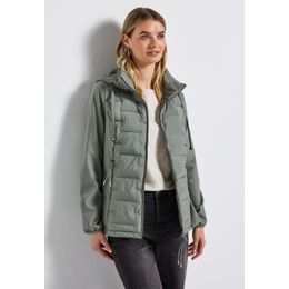 Street One Damen Softshelljackefresh sage, Gr. 36, Strukturmuster, unifarben, Web, Obermaterial: 100% Polyester. Wattierung: 100% Polyester, Jacken,