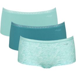 Sloggi Damen Retro Pants "GO Crush", Gr. XL, bunt, Single Jersey, Obermaterial: 95% Baumwolle, 5% Elasthan, Unterhosen, Spitzendetails, Multipack,