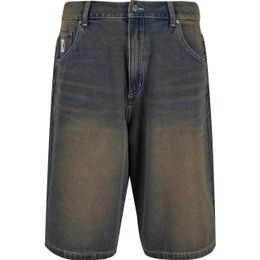 Karl Kani Damen Shorts "Karl Kani OG Denim Baggy Jorts"dunkelblau, Gr. 28, unifarben, 64% Baumwolle, 19% Polyester, 17% Viskose, Hosen