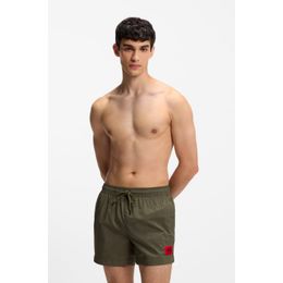 HUGO UNDERWEAR Herren Badeshorts "DOMINICA"grün, Gr. XXL, Web, Obermaterial: 100% Polyacryl, Badehosen