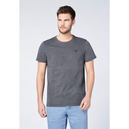 Chiemsee Herren T-Shirt, schwarz, Gr. M, unifarben, 100% Baumwolle, Shirts, - garment dyed