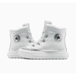 Converse M&auml;dchen Sneaker "CHUCK TAYLOR ALL STAR ELEMENTS BOOT", Gr. 33, wei&szlig;, Textil, Schuhe, gef&uuml;ttert