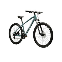 KROSS Mountainbike "KROSS Mountainbike Hardtail 27,5" Hexagon 2.0 grün 21 Gänge", 38cm, 27,5 Zoll (69,85cm) hinten: 27,5 Zoll (69,85cm)grün, schwarz,