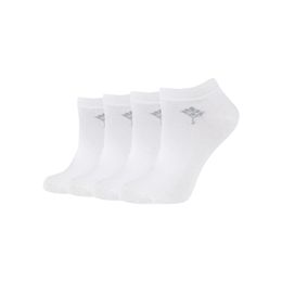 JOOP! JOOP Damen Kurzsocken "for your daily glam", Gr. 35, weiß, Baumwollmischung, unifarben, Socken, mit diskretem Logo-Muster
