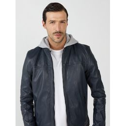 Maze Herren Lederjacke "42024137", blau, Gr. L, Oberstoff: 100% Lammleder. Futter: 100% Baumwolle. &Auml;rmelfutter: 100% Polyester. Taschenfutter. 100%