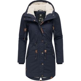 Ragwear Damen Winterjacke "YM-Canny", blau, Gr. XL, Au&szlig;enmaterial: 65% Polyester, 35% Baumwolle. Innenfutter: 100% Polyester. Wattierung: 100%