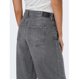 Jacqueline de Yong JDY Damen Relax-fit-Jeans "JDYRUBY MW WID MG 1007 DNM NOOS", grau, Gr. S, unifarben, Denim/Jeans, Obermaterial: 99% Baumwolle, 1% Elasthan, Jeans