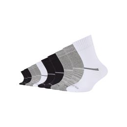 Camano Damen Socken "mesh ventilation", Gr. 27, schwarz, Baumwollmischung, unifarben mit Farbeinsatz, Socken, mit atmungsaktiver Materialstruktur,