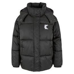 Winterjacke Karl Kani "Karl Kani Karl Kani OG OS Puffer Jacket", Damen, Gr. L, schwarz, 100% Polyester, mehrfarbig, normal, ohne Ausschnitt, Jacken Winterjacke