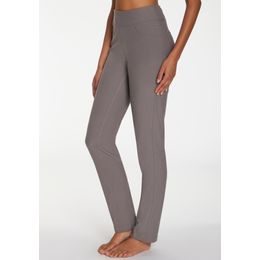 H.I.S. H.I.S Damen Schlupfhose, Gr. 36anthrazit, Obermaterial: 70% Baumwolle, 25% Polyester, 5% Elasthan, unifarben, Basic, Hosen, in Jeans Optik