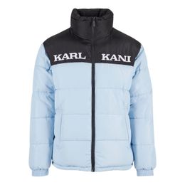 Karl Kani Damen Winterjacke "Karl Kani Damen KM-JK012-090-02 KK Retro Essential Puffer Jacket"light blau, Gr. S, mehrfarbig, 100% Polyester, Jacken