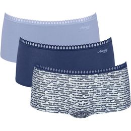 Sloggi Damen Retro Pants "GO Crush", Gr. XL, bunt, Single Jersey, Obermaterial: 95% Baumwolle, 5% Elasthan, Unterhosen, Spitzendetails, Multipack,