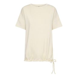 soyaconcept Damen Kurzarmhemd "Soya Concept T-Shirt SC-BANU 184."1620 cream, Gr. M, Obermaterial: 48% Modal, 48% Polyester, 4% Elasthan, Hemden