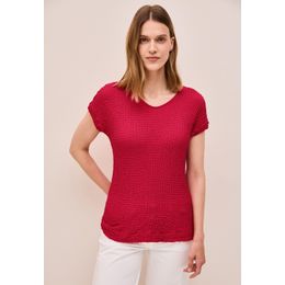 Cecil Damen T-Shirt, rot, Gr. M, unifarben, Stoff, 97% Polyester, 3% Elasthan, Shirts, Feel Good Fit