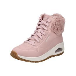 Skechers Damen Schn&uuml;rstiefelette "Skechers Sneaker Lederimitat/Textil", Gr. 39, rosa, Lederimitat, Textil, Schuhe