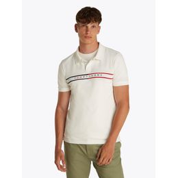 Tommy Jeans Herren Poloshirt "TJM SLIM CHEST FLAG POLO", beige, Gr. XL, Jersey, Obermaterial: 100% Baumwolle, Shirts, Mit Rundhalsausschnitt