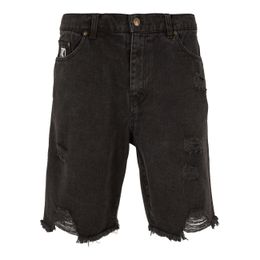 Shorts Karl Kani "Karl Kani Herren KM232-027-2 KK OG Heavy Distressed Denim Shorts", Herren, Gr. 40, Normalgr&ouml;&szlig;en, bleachedschwarz, 100% Baumwolle, unifarben, normal, Hosen Shorts