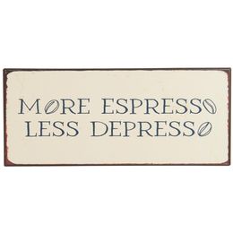 IB Laursen Metallschild More Espresso Less Despresso skandinavische Deko Online Shop