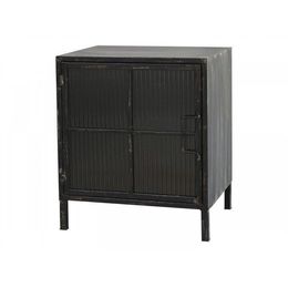 Chic Antique Vitrinenschrank mit gerillten Glast&uuml;ren Landhausstil, Shabby Chic, Vintage, M&ouml;bel
